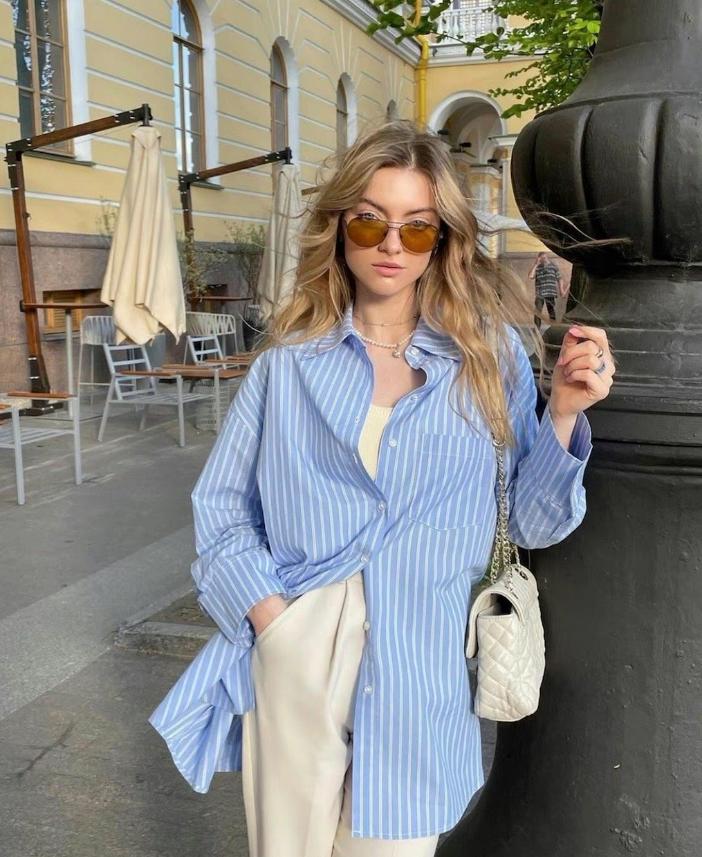 Russian ins fashion blogger lizarudkevich wears casual and handsome ...