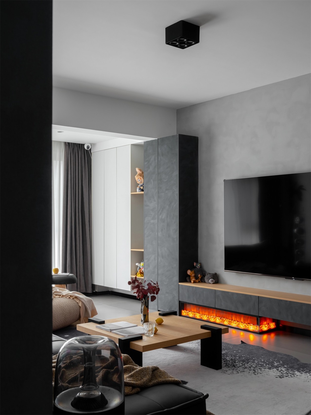 122㎡ modern style, black and white gray tones calm atmosphere! - iNEWS