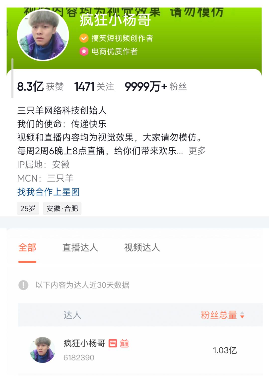 Douyin is the first person with more than 100 million fans, and the ...