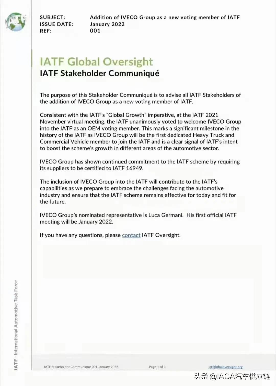 Just officially announced, another new member of IATF has joined - iNEWS