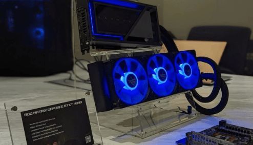 RTX 4090 ROG Matrix graphics card with 360mm integrated water cooling ...