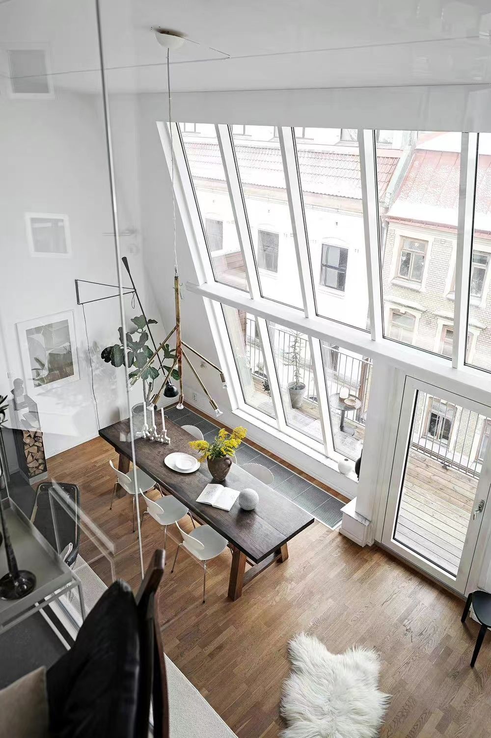 Her family's penthouse apartment, simple and well-designed, comfortable ...