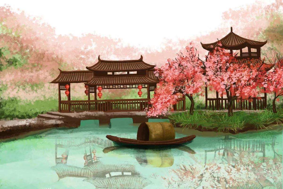 The spring in Sishui River is infinite and full of vitality. It turned ...