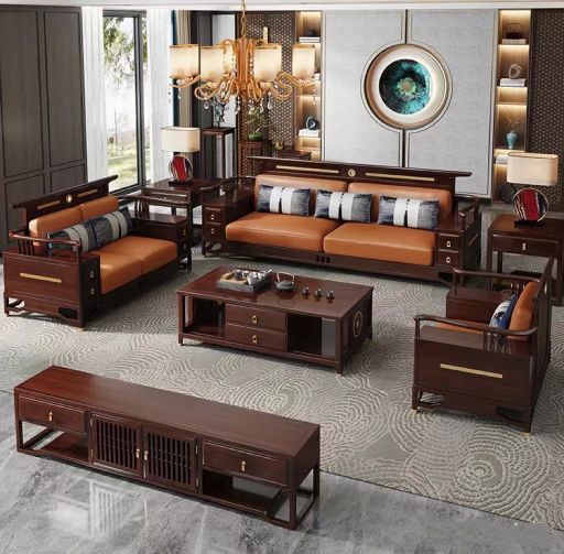 The new Chinese-style living room, in the light and shadow of the ...