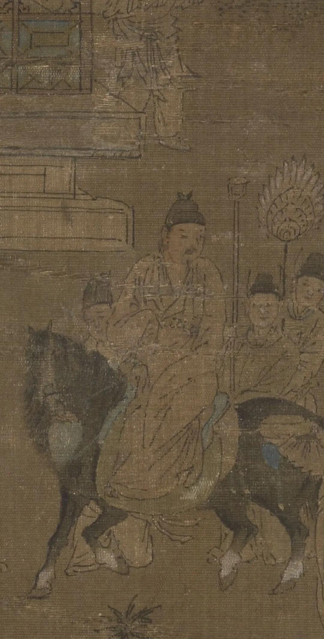 Ren Renfa·Pictures of humanoid horses, horses, feeding horses, hawks ...