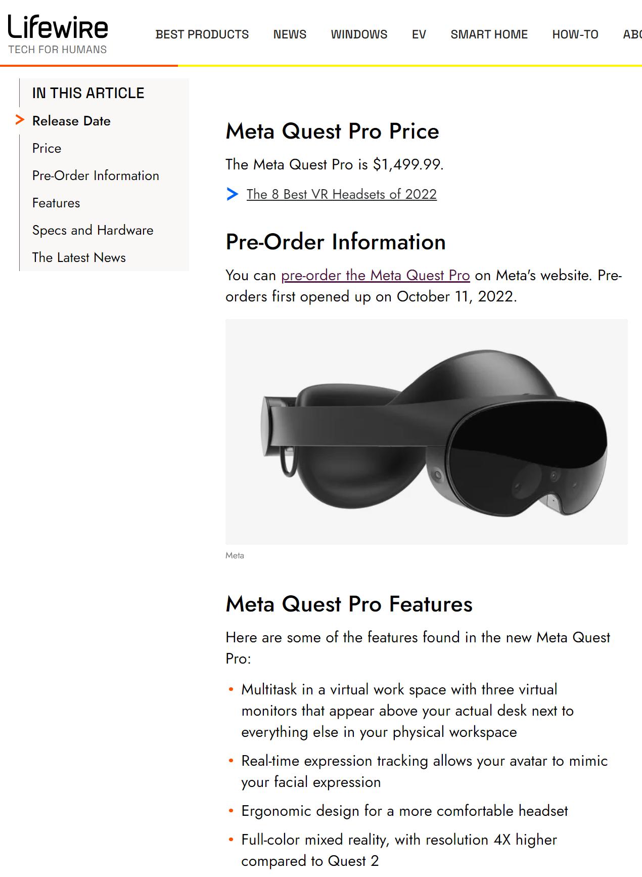 Meta Announces the Official Release of Quest Pro, Available October ...