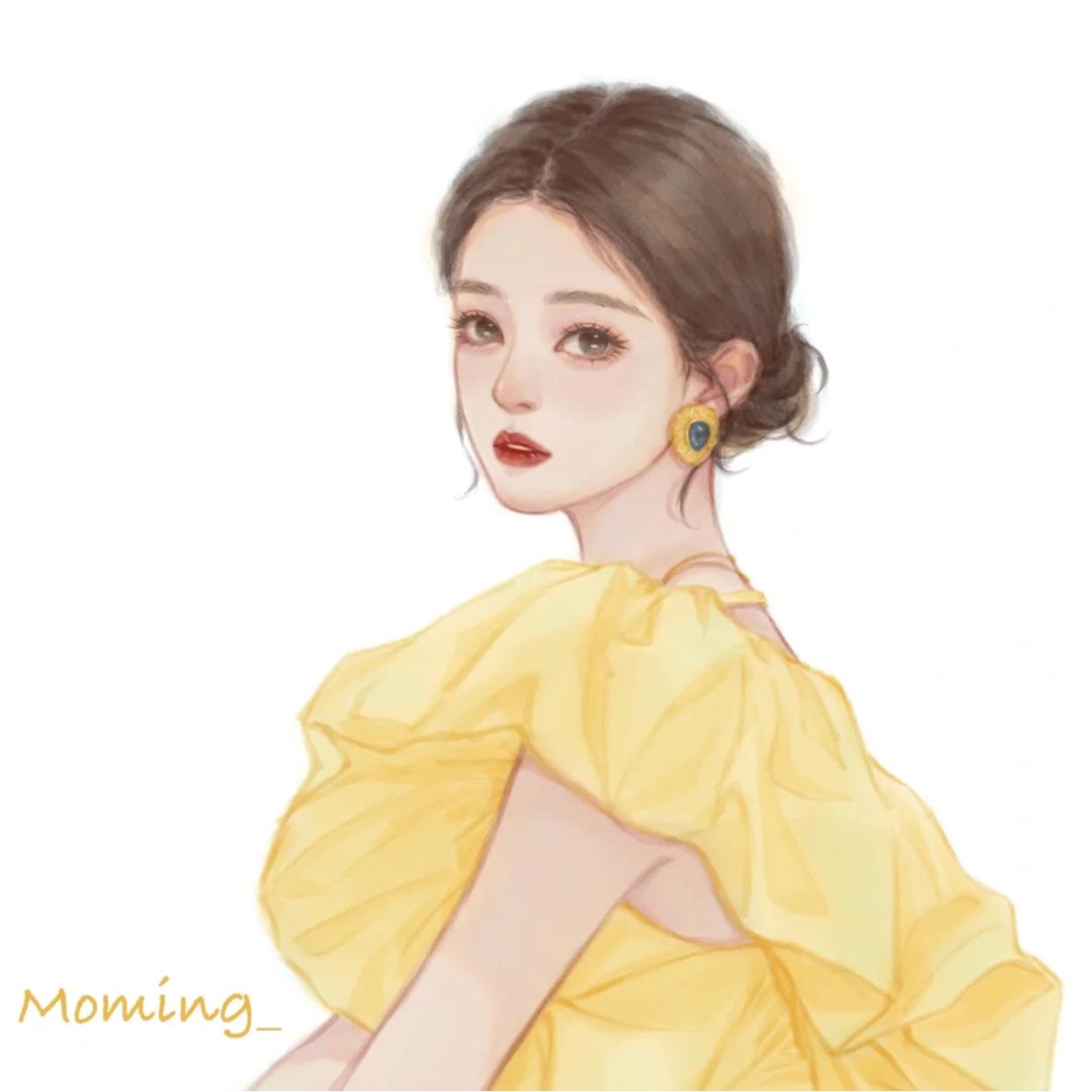 A little cute girl head portrait, the hazy colors seem to return to the ...