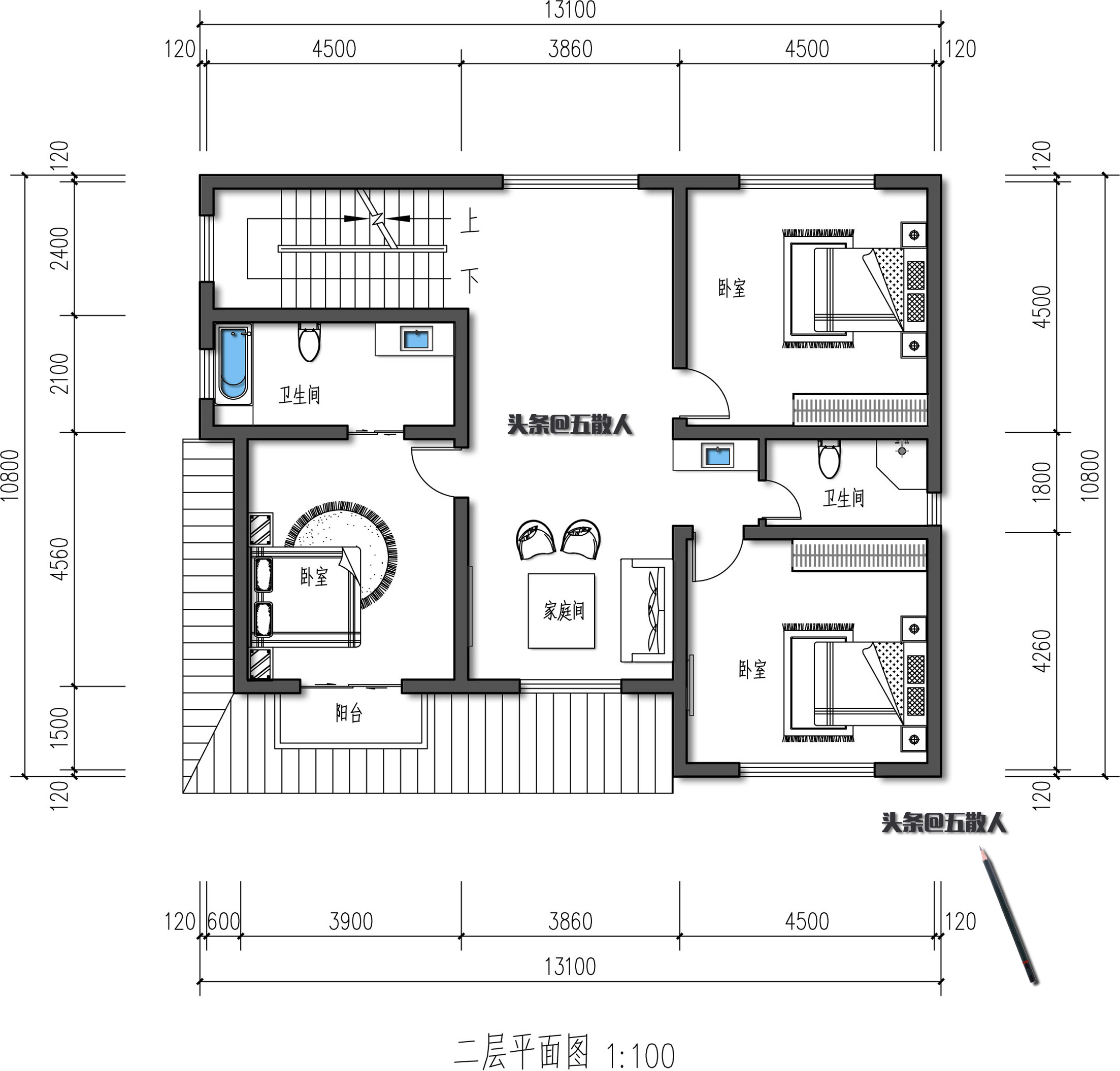 Building a house in the countryside, this one has a flat layout, very ...