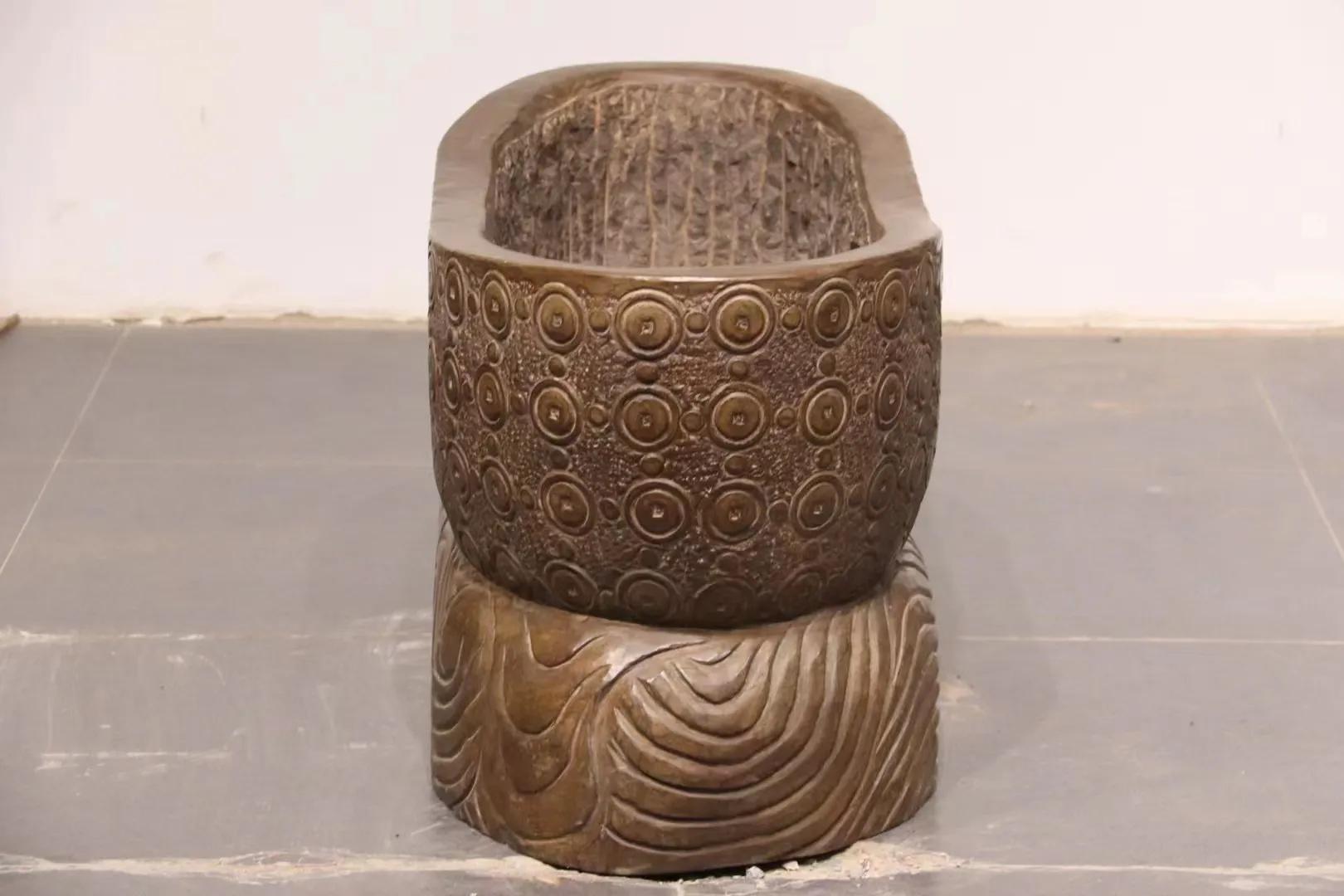 Money cornucopia. Bluestone. Carving all over the body is valuable ...