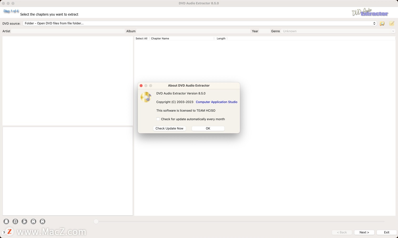 DVD Audio Extractor for mac (DVD audio extraction/ripping tool) 8.5.0 ...