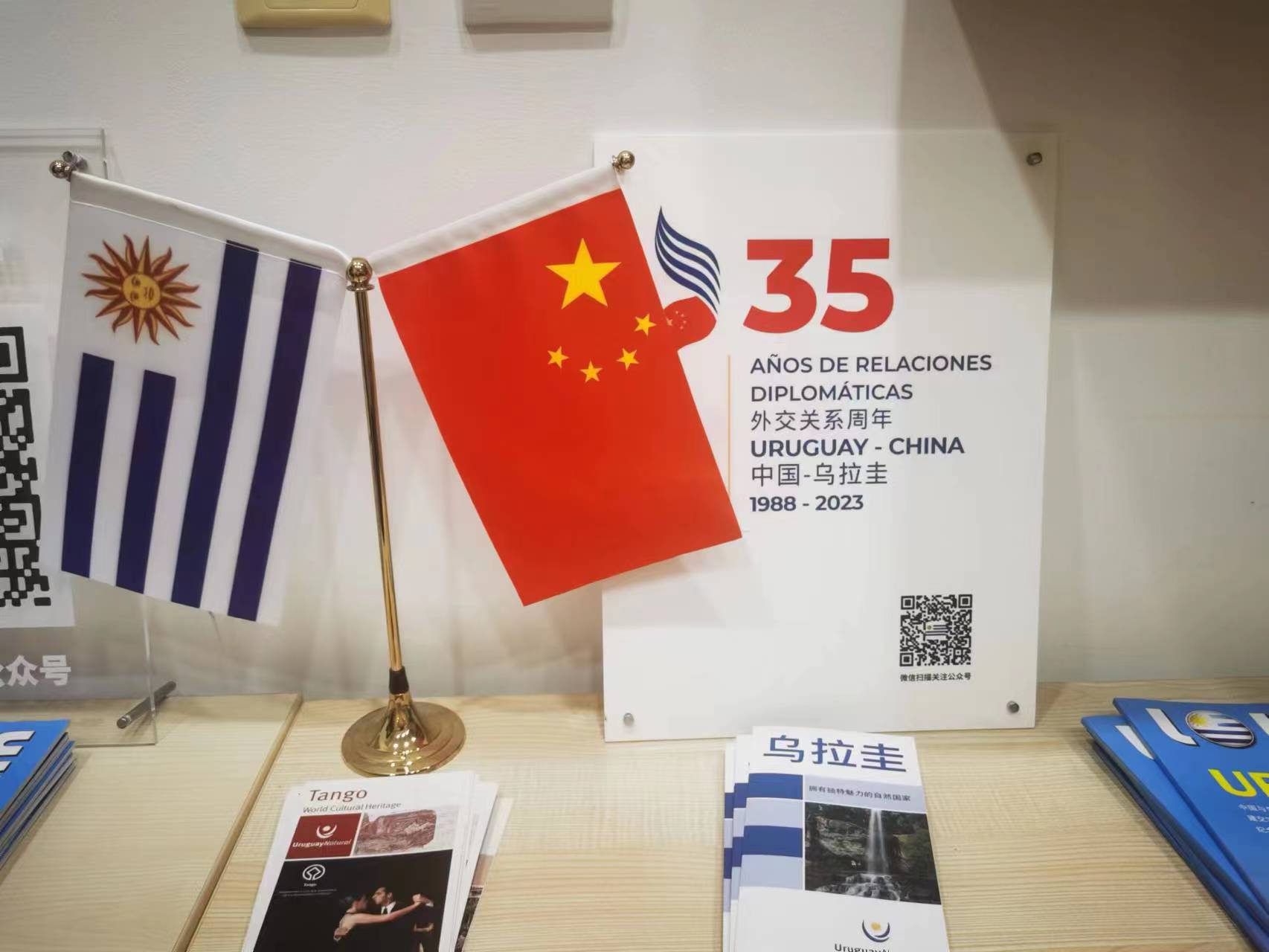 Hang Qi middle and small chess players entered the Uruguayan embassy as ...
