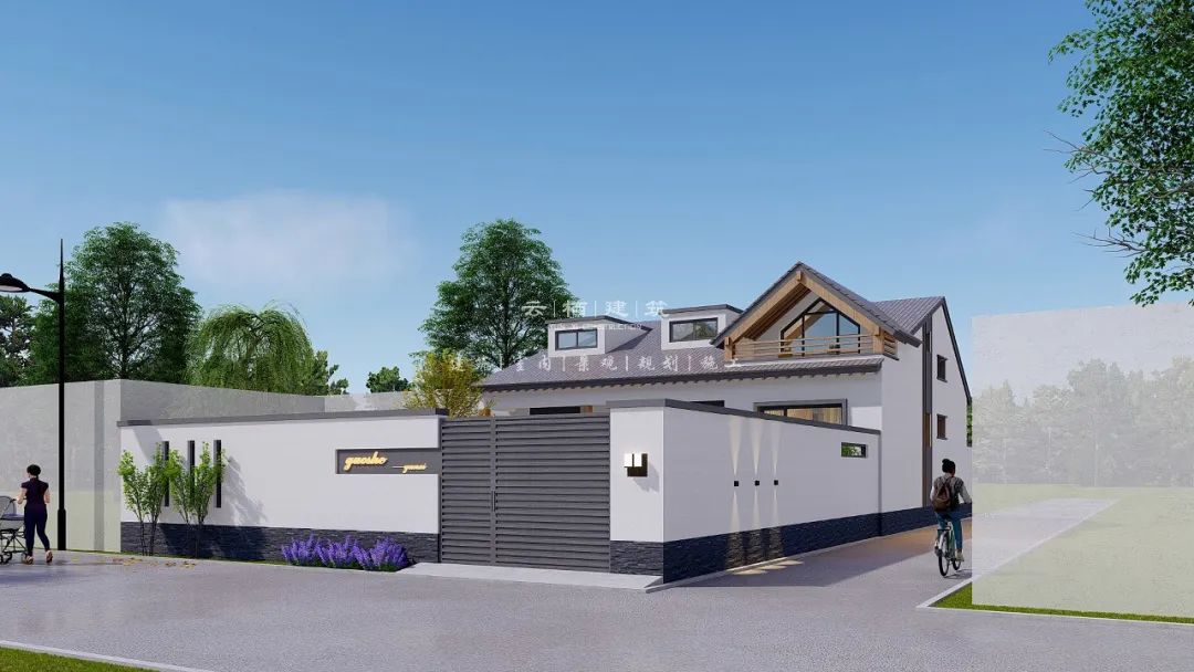 184㎡Super beautiful one-story self-built villa design with attic - iMedia