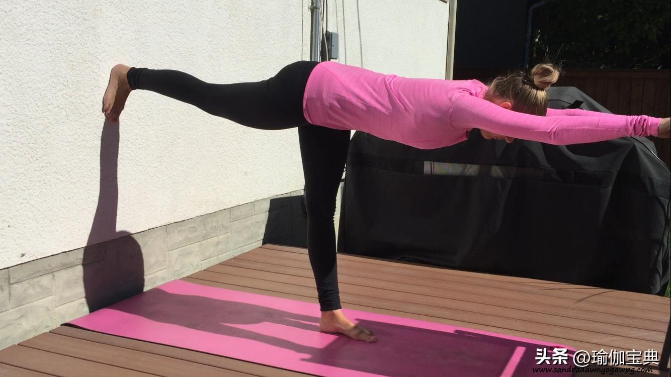 Yoga Warrior 3 Variations in yoga poses that use wall exercises to help ...