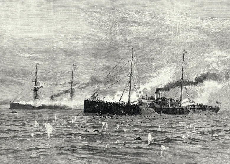 The same model as the Beiyang Navy's Chaoyong and Yangwei ships, the ...