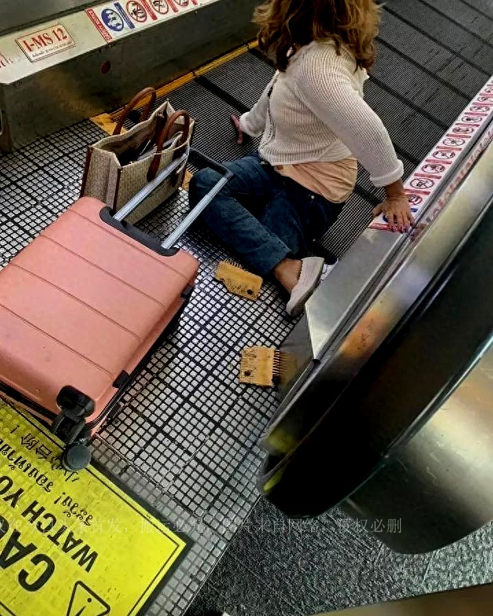 Weird solution to bizarre accident: leg was caught in the escalator ...