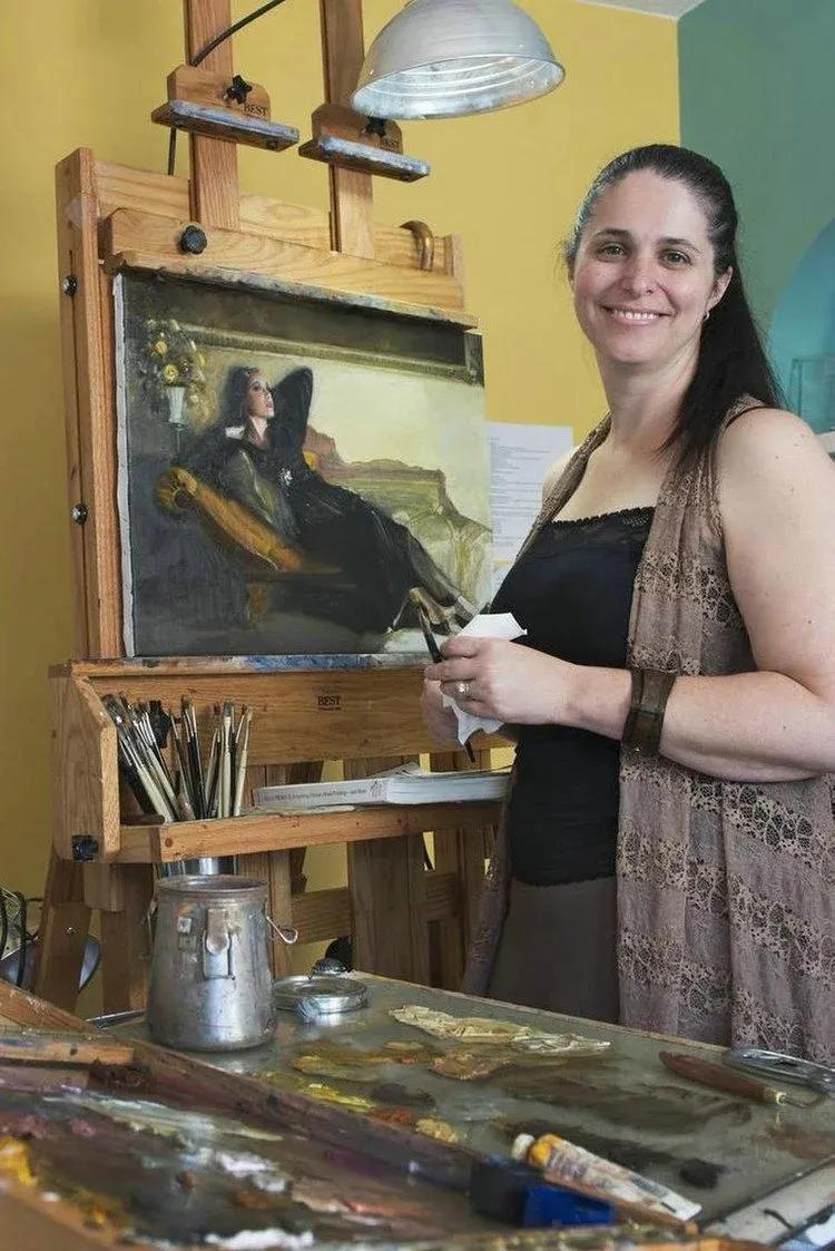 American female painter Tina Garrett Tina Garrett painting works - iNEWS