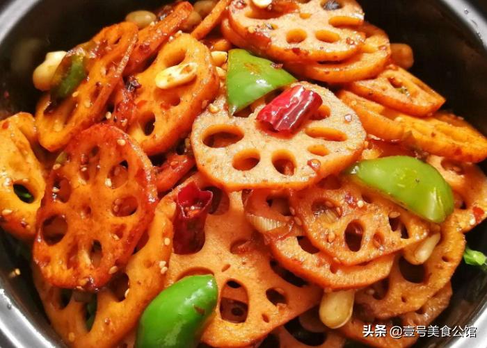 Spicy and refreshing dry pot lotus root slices, teach you to make it ...
