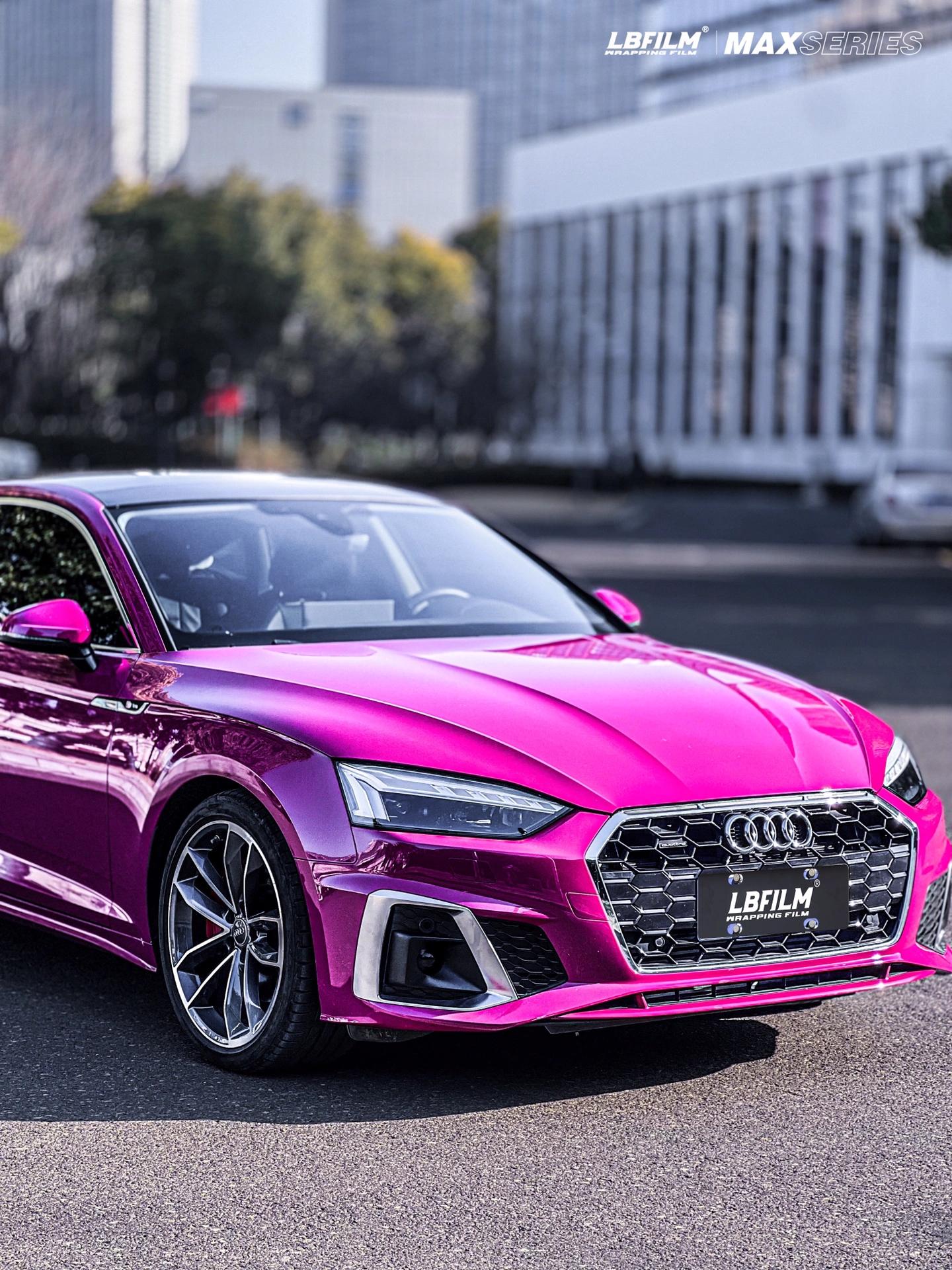 Audi LB color changing film star ruby red, the sweet and spicy color ...