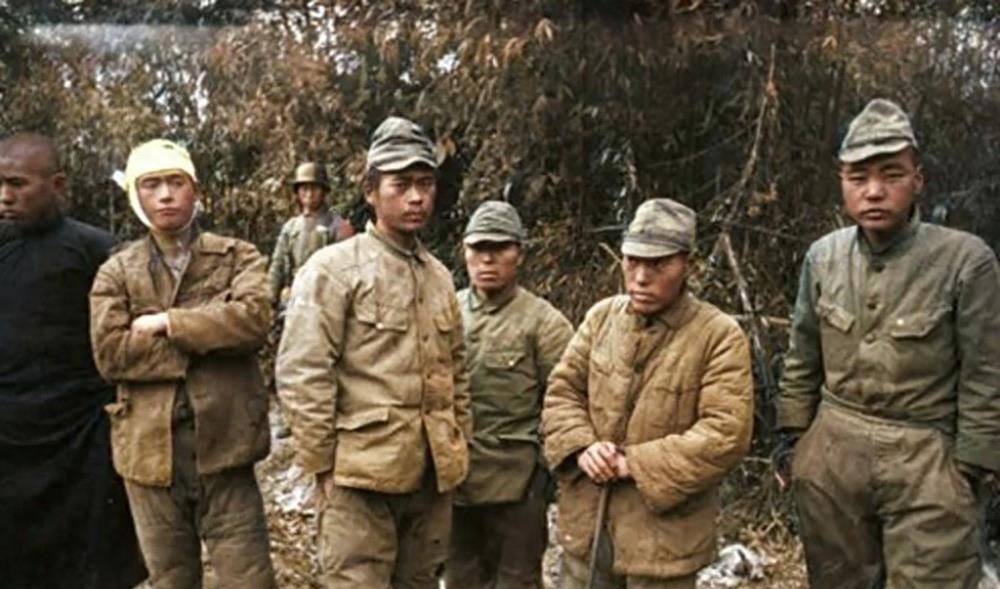 Colored old photos of captured Japanese soldiers during the Changde ...