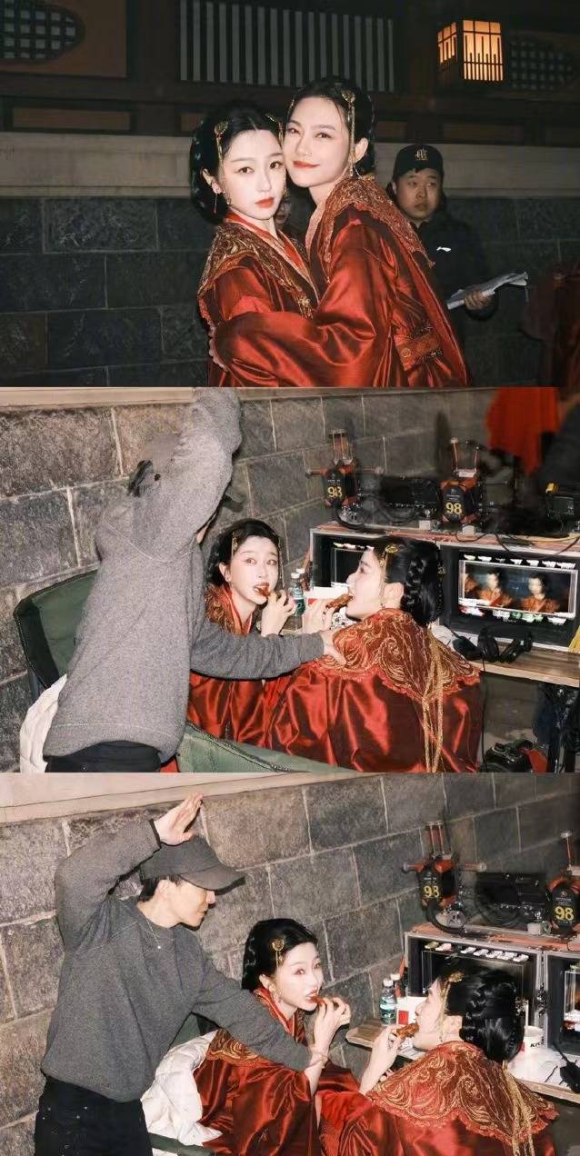 Yu Shuxin took a group photo with Zhang Linghe, Guo Jingming, and Jin ...