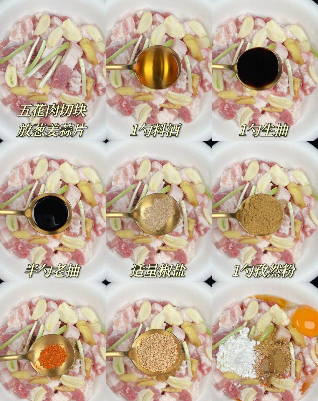 The delicious pan-fried pork belly is soft and glutinous, and the meat ...