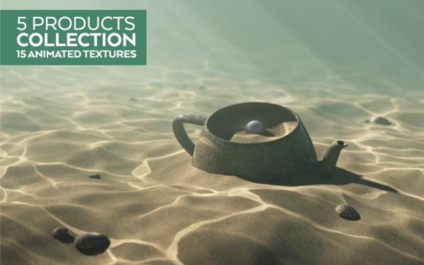 Unique style animated caustics universal texture map, support most 3D ...