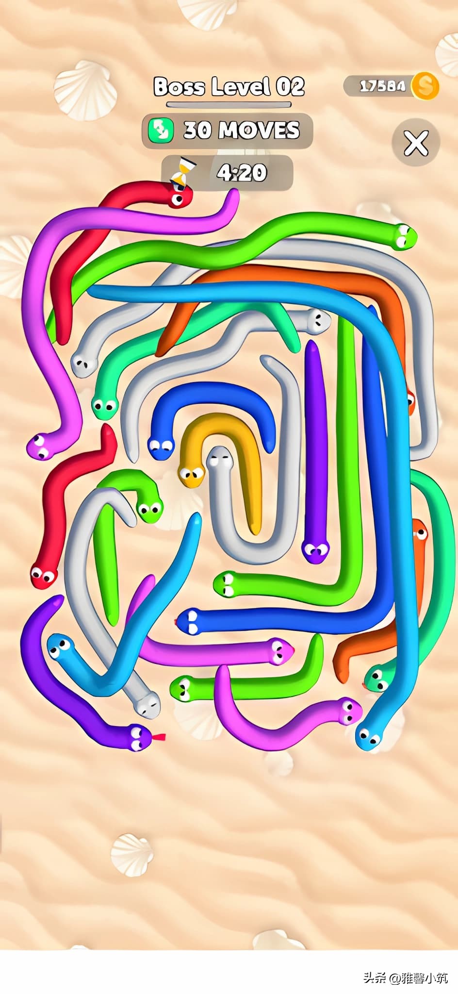 Snake version of Parking Master? Puzzle mobile game "Tangled Snakes" to untie the shackles of ...