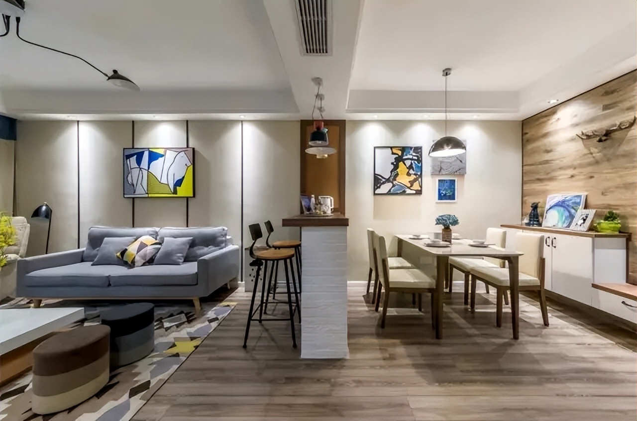 85 square meters mix and match the warm and comfortable colors of the ...