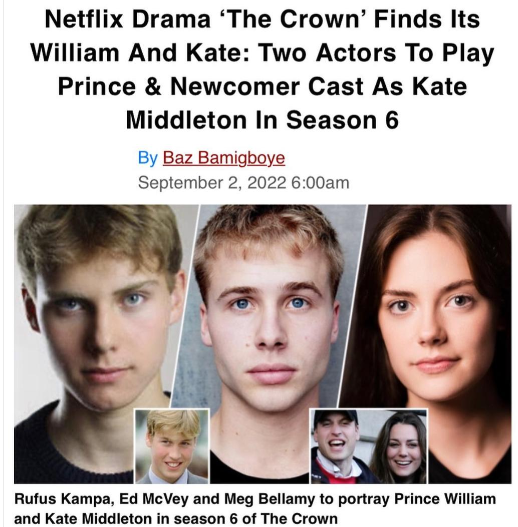 "The Crown" actors who play Prince William and Kate are out, and they ...