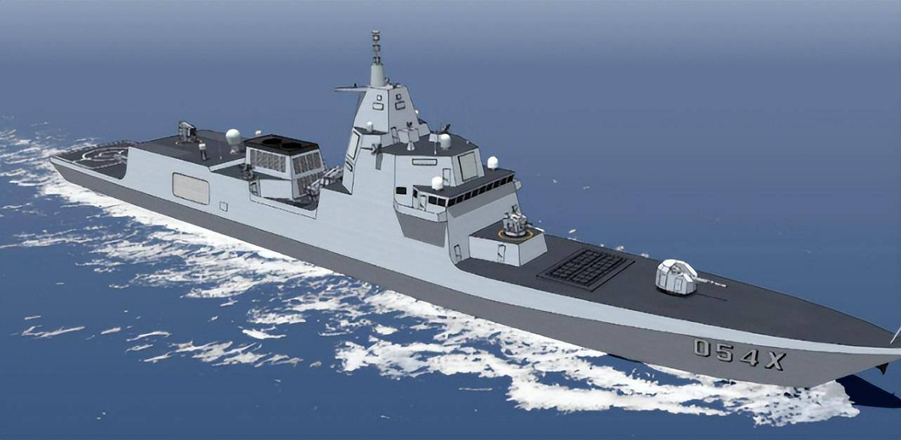 The Type 054B frigate is launched in a low-key manner, the integrated mast is very eye-catching ...