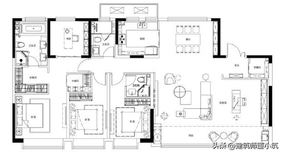 196 square meters, four rooms: extremely wide hall, north-south ...