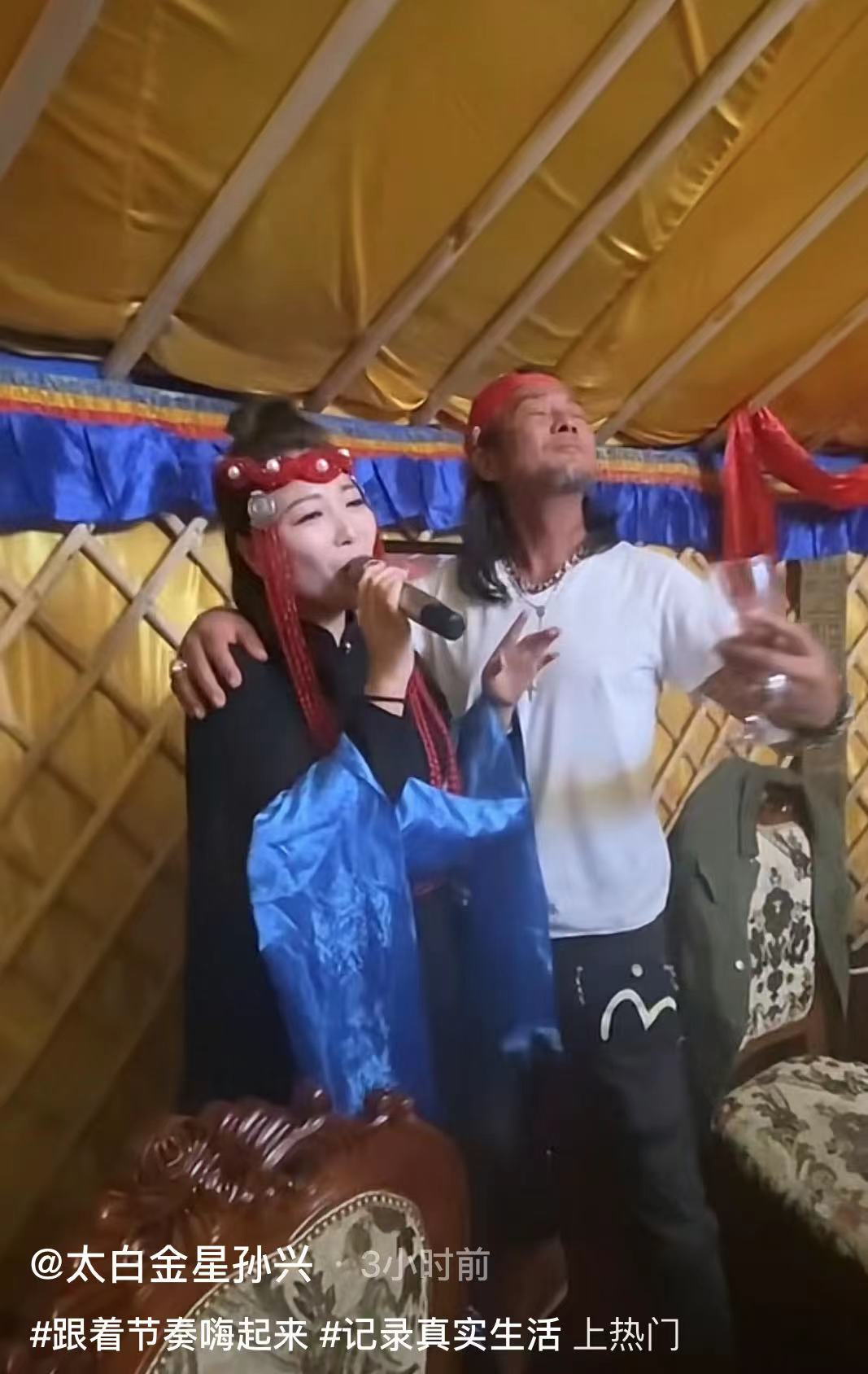 58-year-old Sun Xing is too excited to eat a big meal!While drinking ...