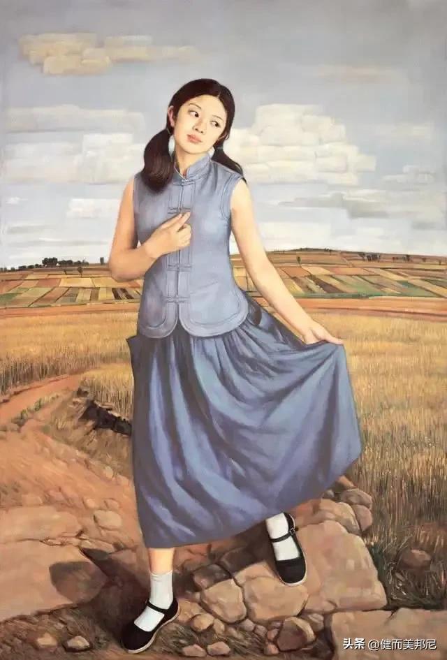 The beauties described by oil painting master He Wenqing have both aura ...