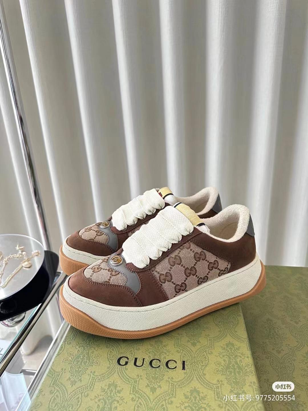 Gucci Gucci new screener platform bread sneakers - iNEWS