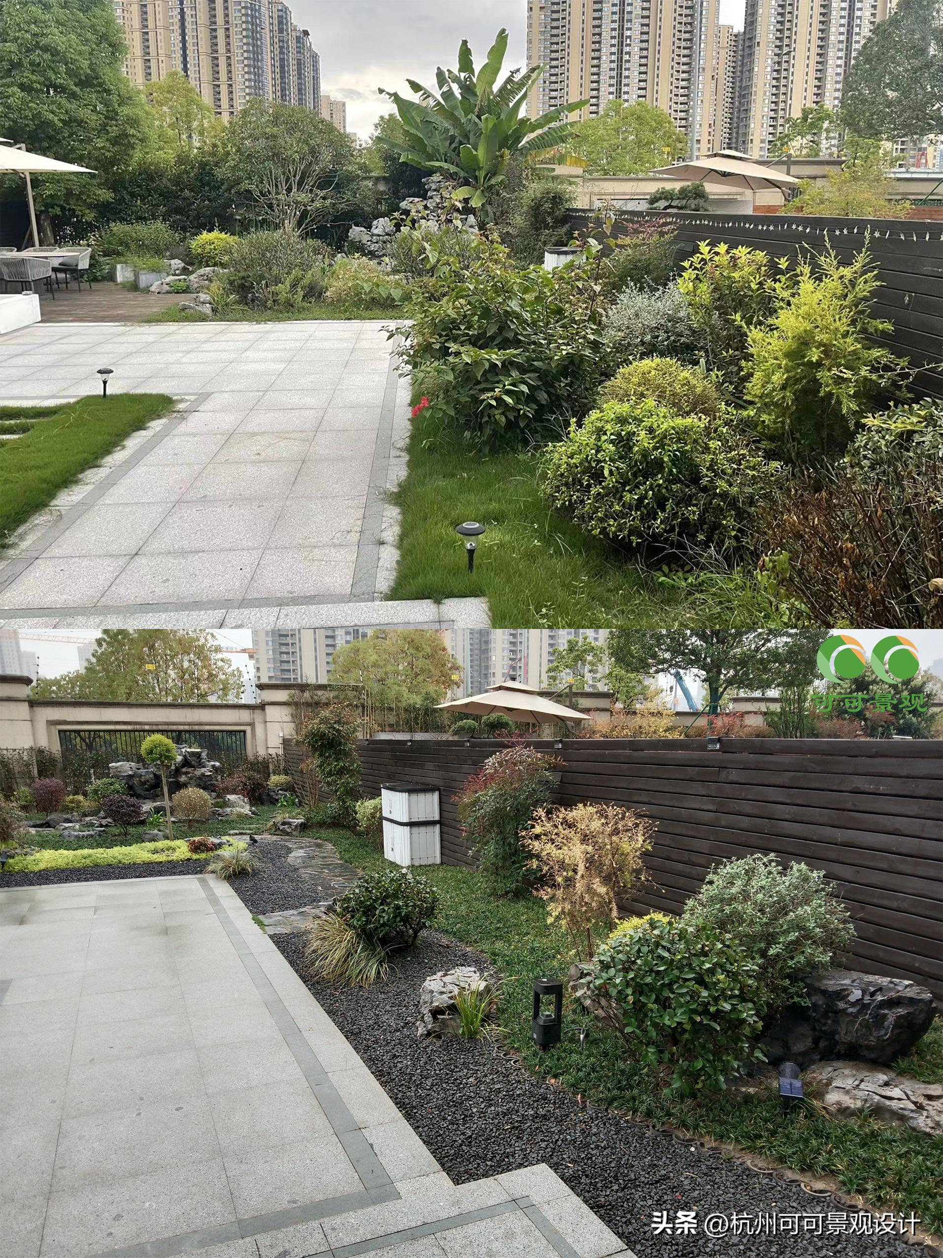 Comparing before and after the renovation, the courtyard is simply ...