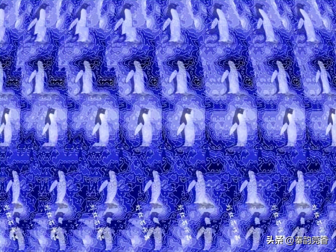 How to see the three-dimensional stereogram?The picture actually hides ...
