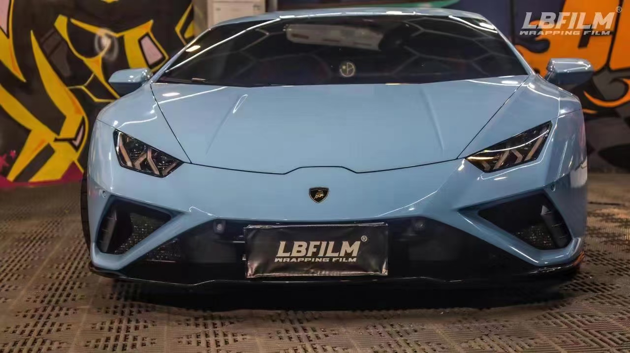 Lamborghini LB color changing film super bright North Carolina blue ...