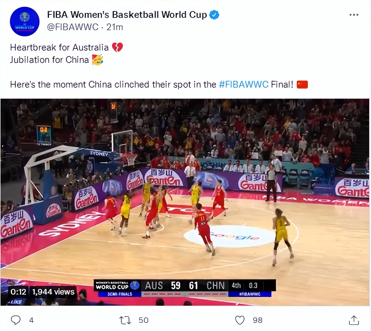 Wang Siyu World Cup summary: VS Australia key 2 defense, 1 attack and ...