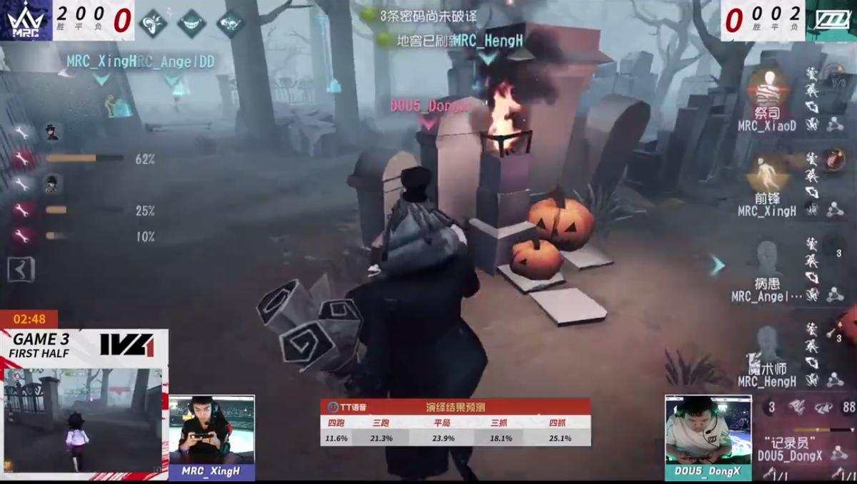 Fifth Personality 2022 IVL Summer Finals D1 DOU5 vs MRC Third Game - iNEWS