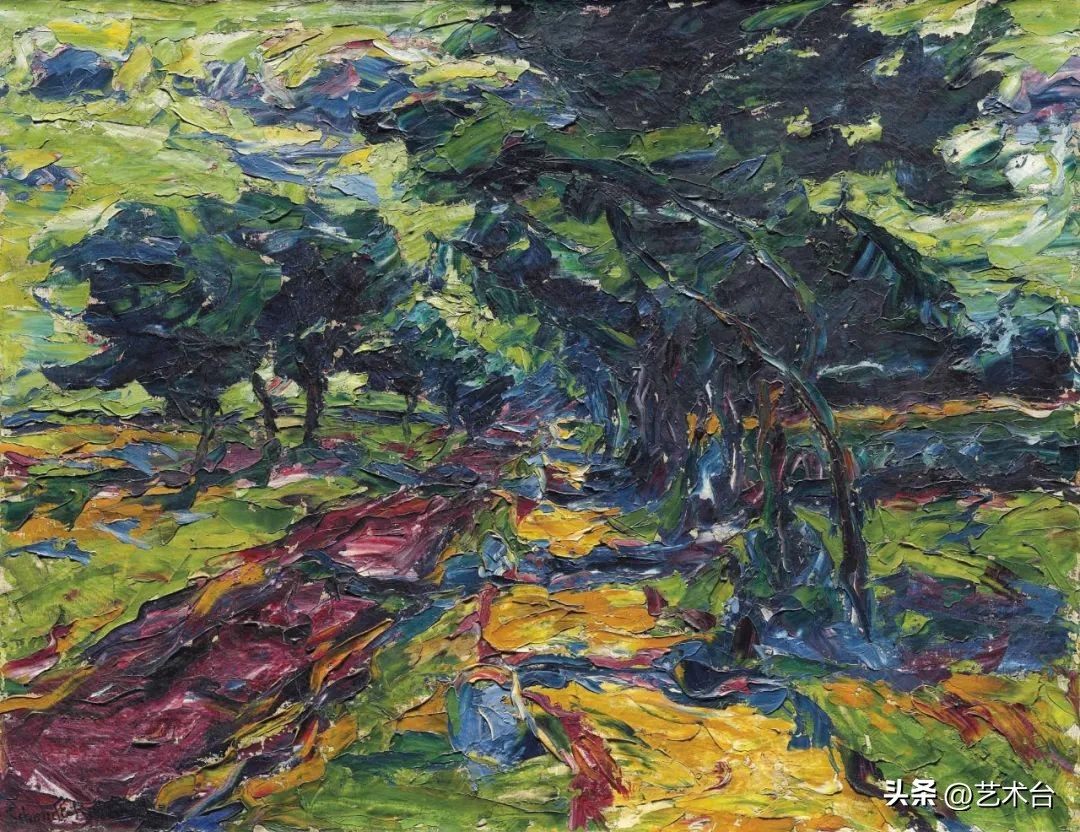 Expressionist painter Carl-Schmidt-Rottruf, simple forms, exaggerated ...