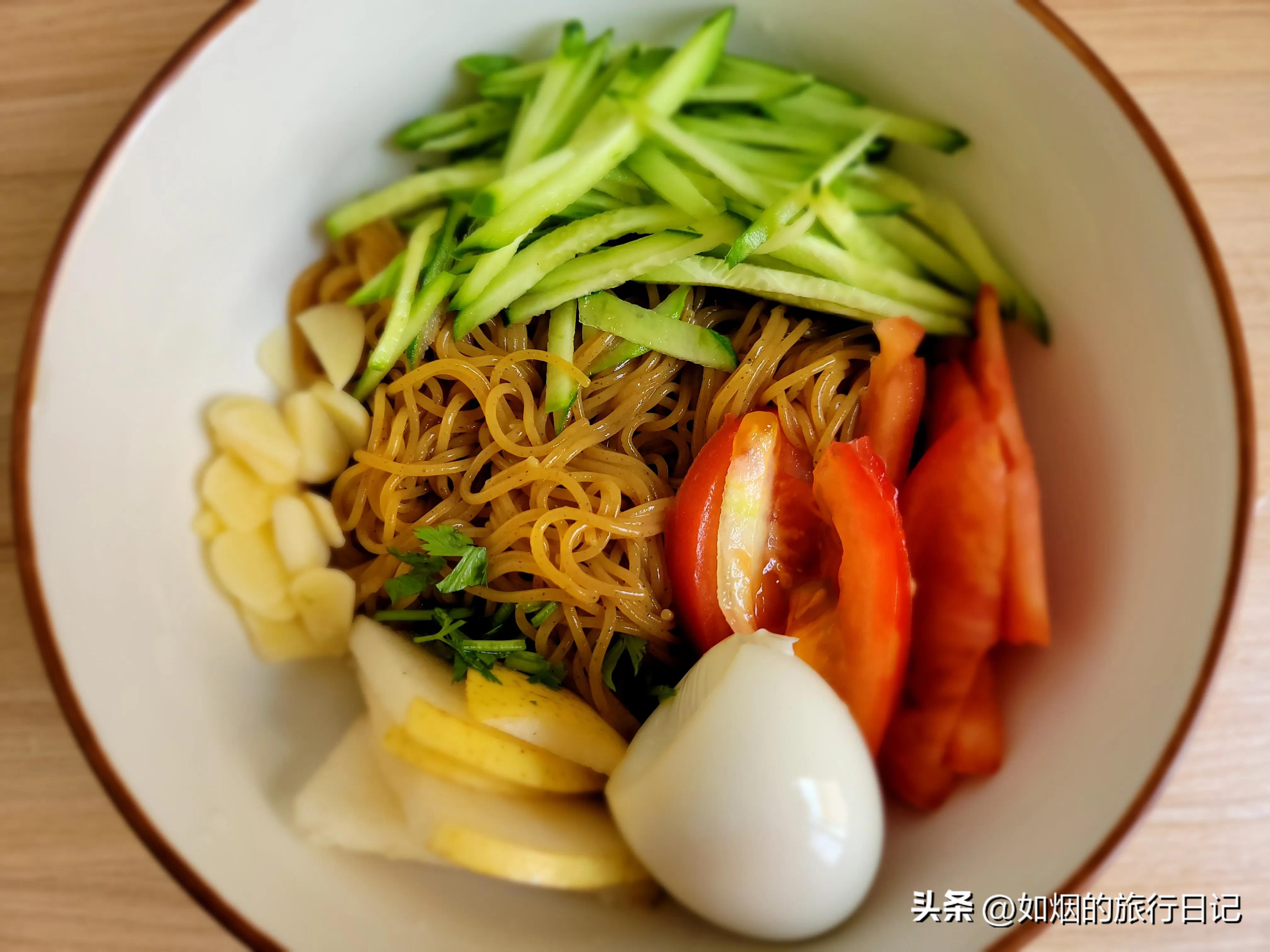 I ate cold noodles at noon today, my son ate zero-cal soba cold noodles ...