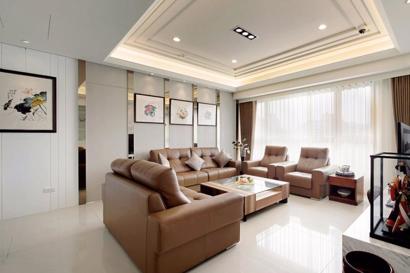 The 156-square-meter four-bedroom apartment gives the space an elegant ...