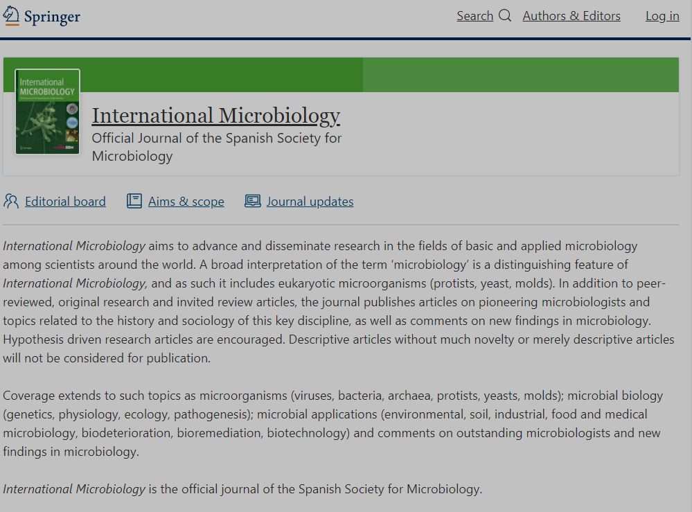 INT MICROBIOL impact factor, what are the districts - iMedia