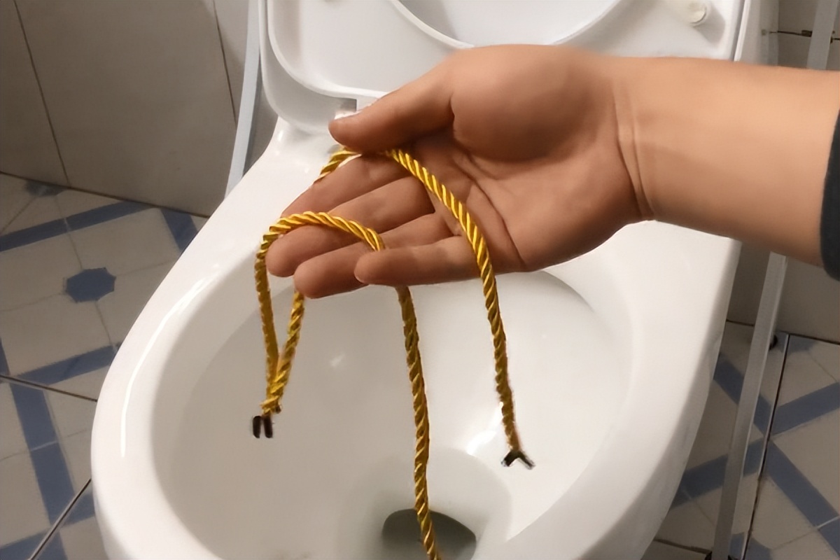 Sticking 2 ropes on the toilet, this "little action" solves the little ...
