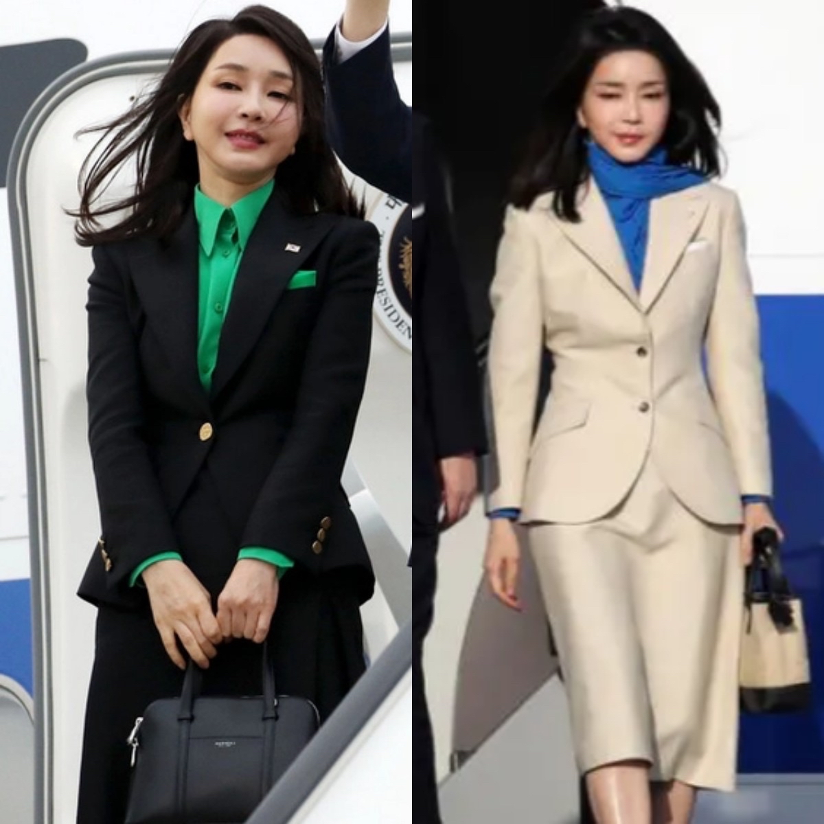 I was amazed by the "First Lady of South Korea"! The hair does not ...