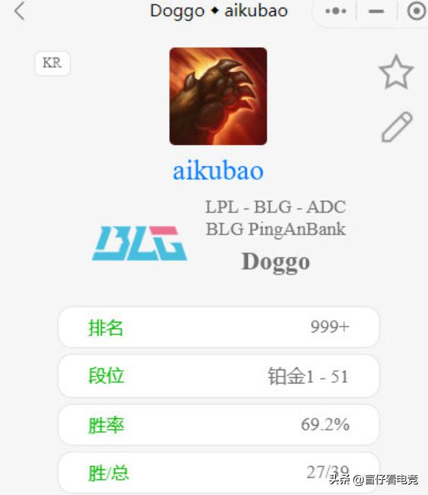 與Uzi競爭首發壓力有多大？Doggo贏了比賽還哭了，賽後改名自嘲 - 頭條匯