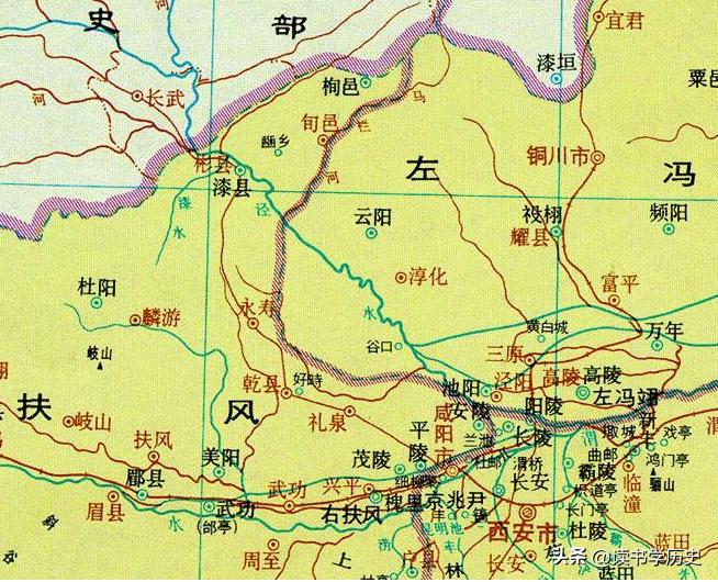 Through the map, understand the historical changes of Xianyang City ...