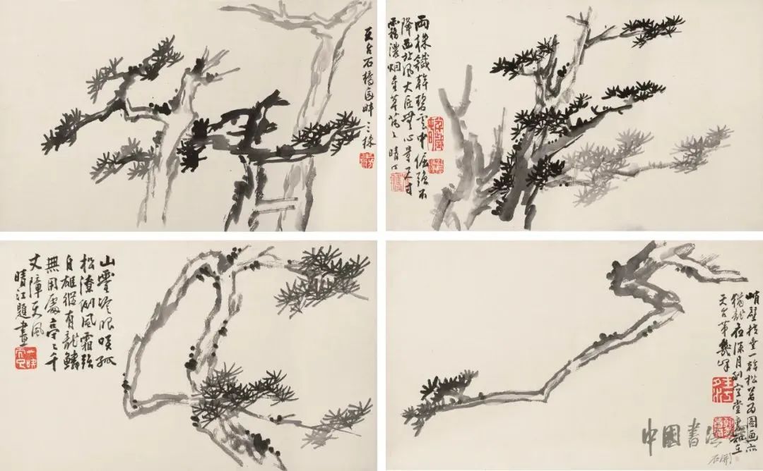 Li Fangying's "Four Frames of Gnarled Pine Trees": The Soul of the Pine ...