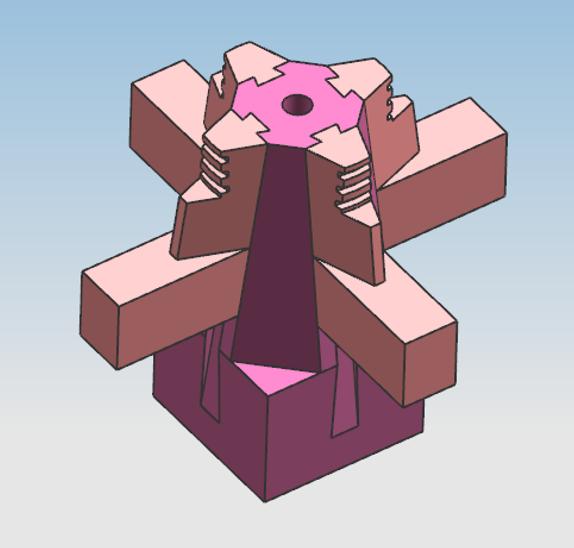 The design of the inner extraction mechanism for the whole ring of the ...