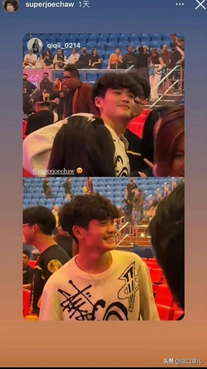 Jia Jingwen's daughter Wutongmei and Cao Ge's son Joe exchanged photos ...